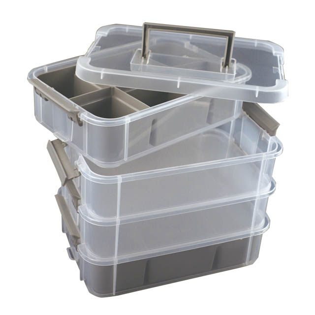 China Stackable Storage Container with 2 Trays manufacturers, Stackable ...